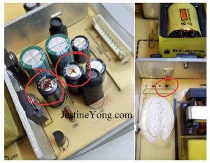 Burst Capacitors Found In AFTRON LCD TV | Electronics Repair And ...