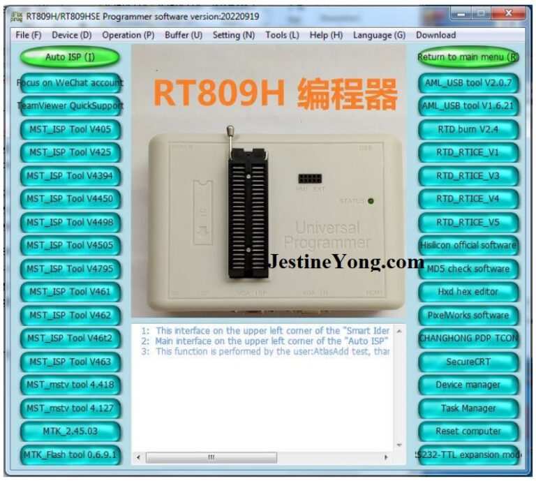 Easy TV and Monitor Boards Firmware Programming With The RT809H ...