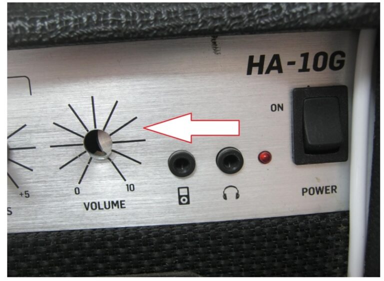 A Guitar Amplifier With Volume Knob Broken Replaced. Model: Behringer ...